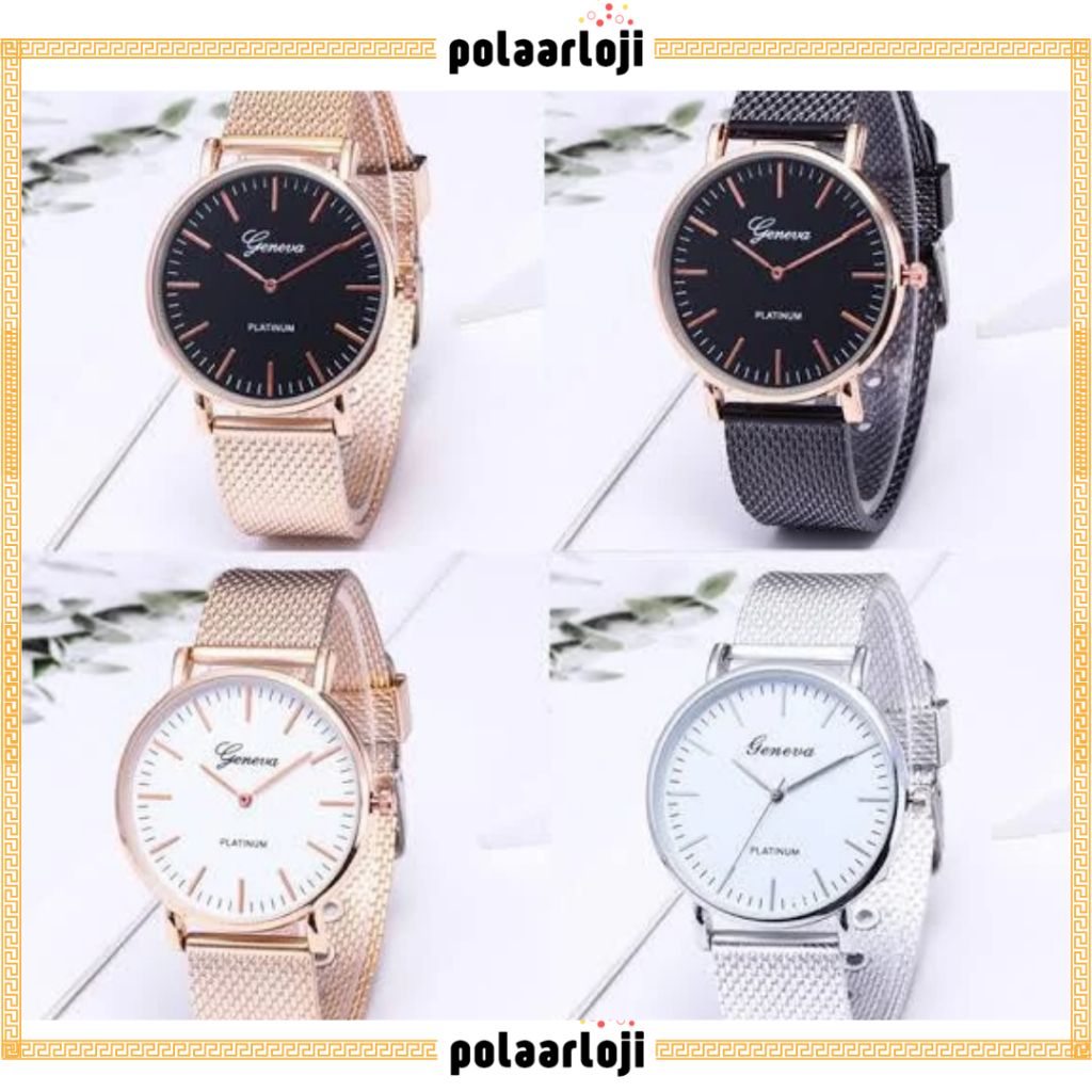 Jual PA COD GENEVA Jam Tangan Wanita Pria Analog Fashion Casual Women ...