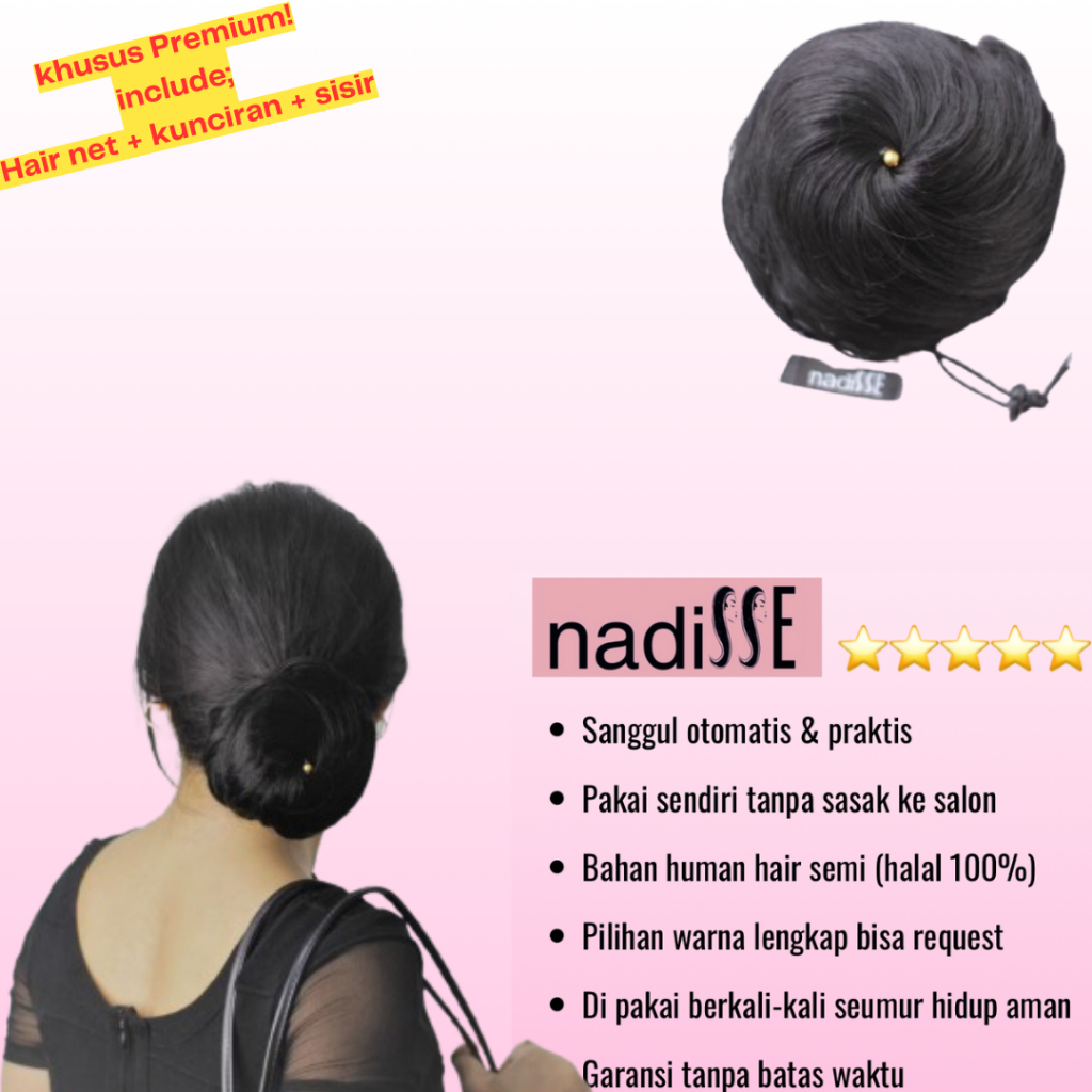 Jual Sanggul Modern Serut variasi Mutiara Gold - Hair Do Express by ...