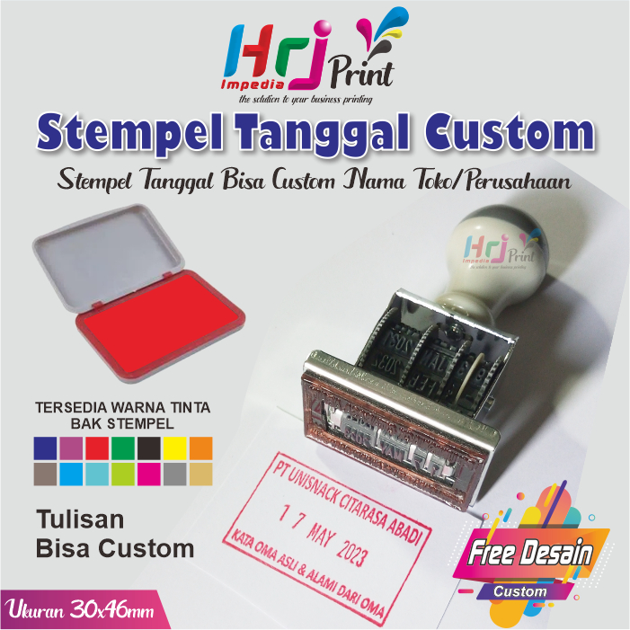 Jual Stempel tanggal ustom nama perusahaan | Stempel tanggal custom ...