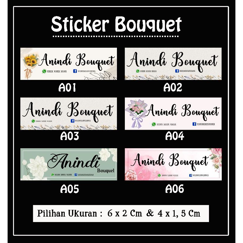 Jual Sticker bucket, sticker label, sticker bouquet, sticker label ...