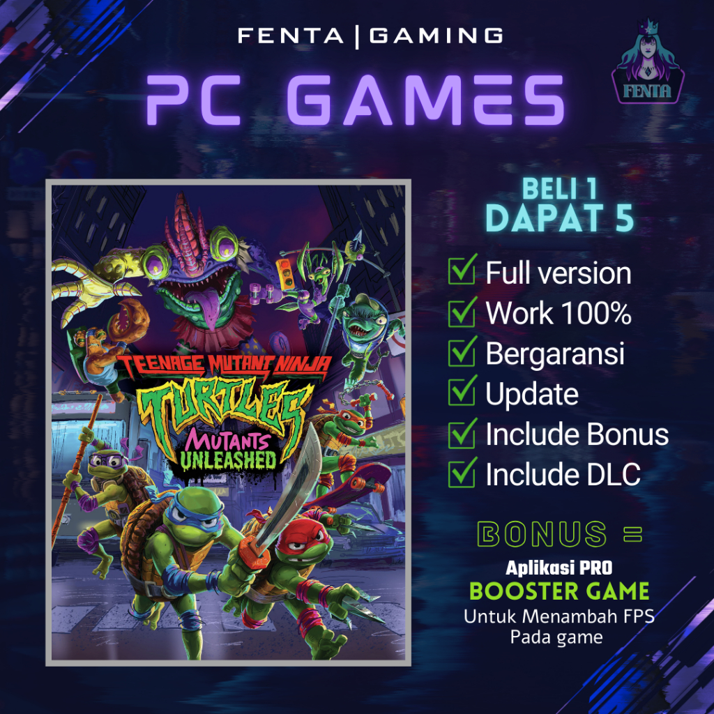 Jual TEENAGE MUTANT NINJA TURTLES MUTANTS UNLEASHED - GAME PC - GAME ...