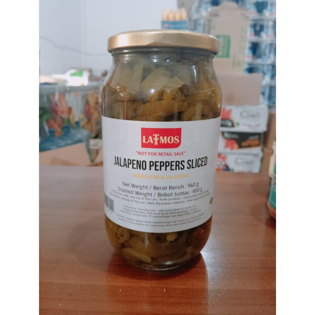 Jual Jalepeno Slice Latmos / Pickles Jalapeno Latmos / Acar Jalapeno ...