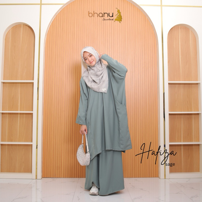 Jual IFABHANU-Hafiza Abaya Set Rok Muslimah Busui Premium bahan Prety women By Bhanu | Shopee ...