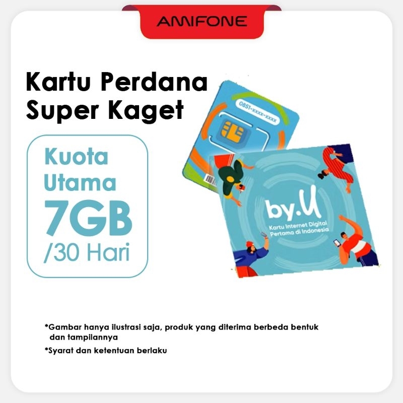 Jual Kartu Perdana by.U Super Kaget 7GB 30 Hari | Shopee Indonesia