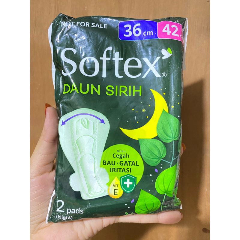 Jual Sample Sampel Softex Daun Sirih 36cm & 42cm 2s 2 Pads Night | Shopee Indonesia