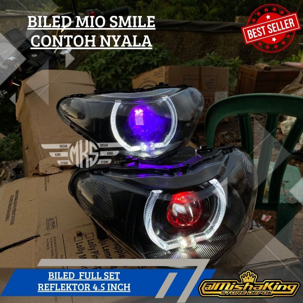 Jual LAMPU BILED MIO SMILE 4.5 FULL SET REFLEKTOR | Shopee Indonesia