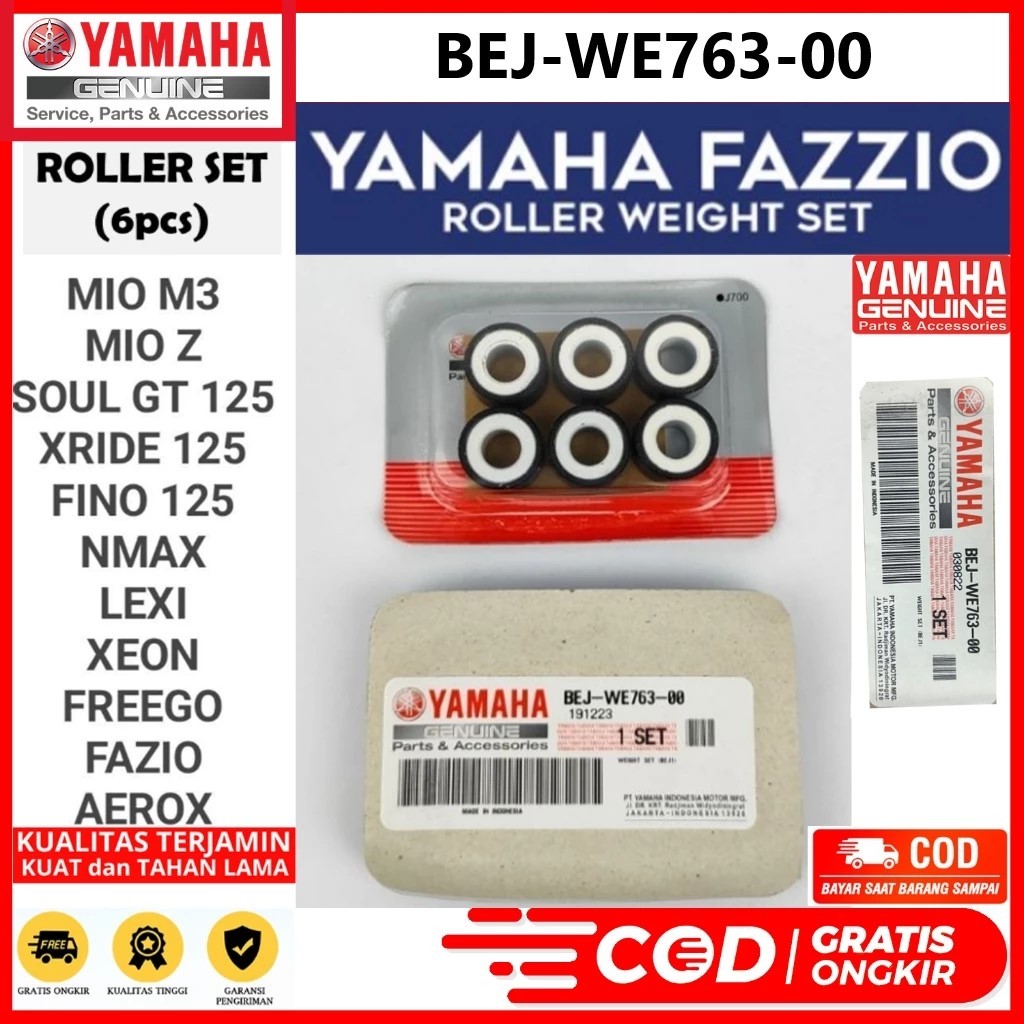 Jual ROLLER WEIGHT SET ROLER SET YAMAHA FAZZIO NEO LUX FAZZIO 125 GRAND ...