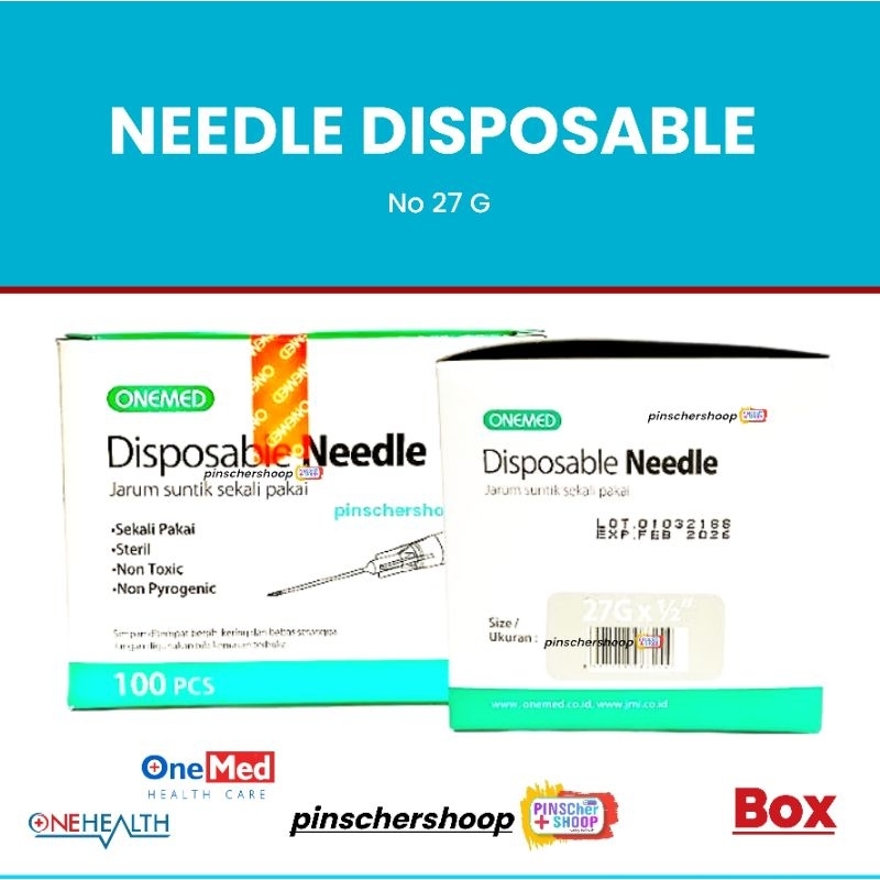 Jual Jarum Suntik Medis 27 G Steril Disposable Needle Sekali Pakai Isi ...