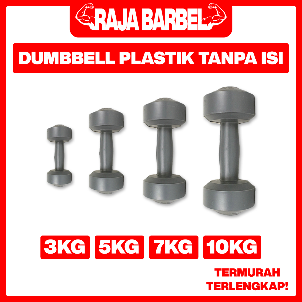 Jual RAJA Dumbbell Plastik Tanpa Isi 3kg 5kg 7kg 10kg | Dumbell Dumbbel Dumbel Kosongan Stamina ...