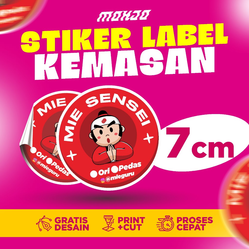 Jual STIKER LABEL MAKANAN STICKER CAMILAN SNACK UKURAN BESAR SIAP ...