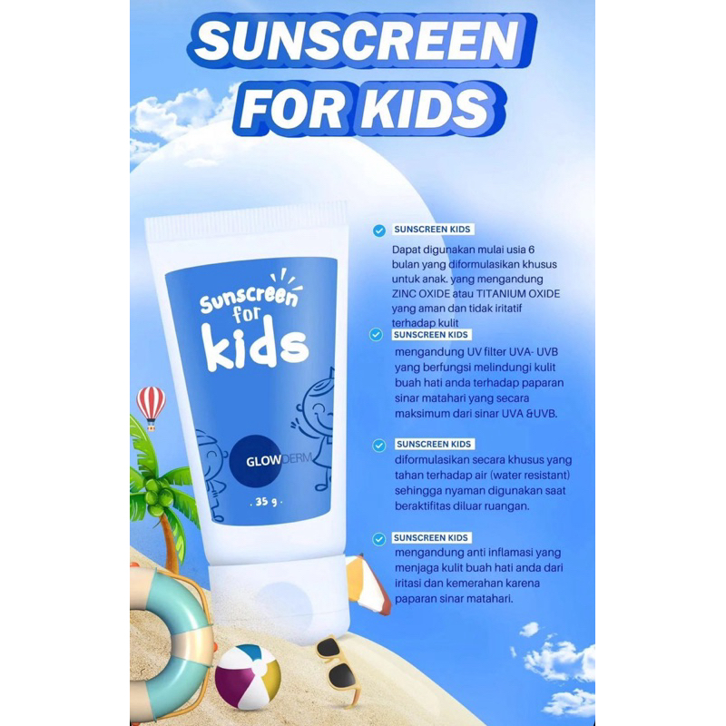 Jual sunscream kids glowderm | Shopee Indonesia