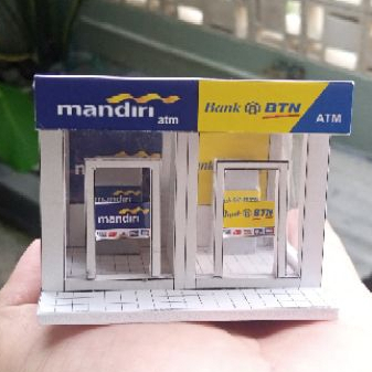 Jual DIORAMA / MINIATUR ATM CENTER 2 ATM SKALA 64 BAHAN FULL PVC BOARD ...