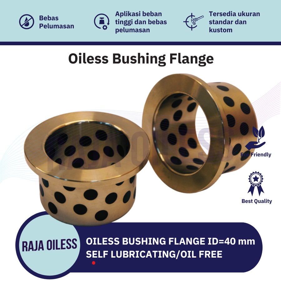 Jual Oiless / Oilless / Oiles Bushing Flange ID =40mm self lubricating ...