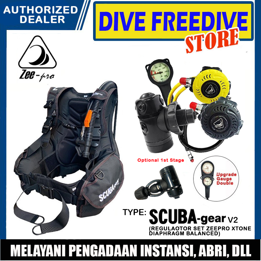 Jual Paket BCD Set Package Scubagear V2 Scuba Gear Regulator Octopus Zeepro 1st First Stage ...