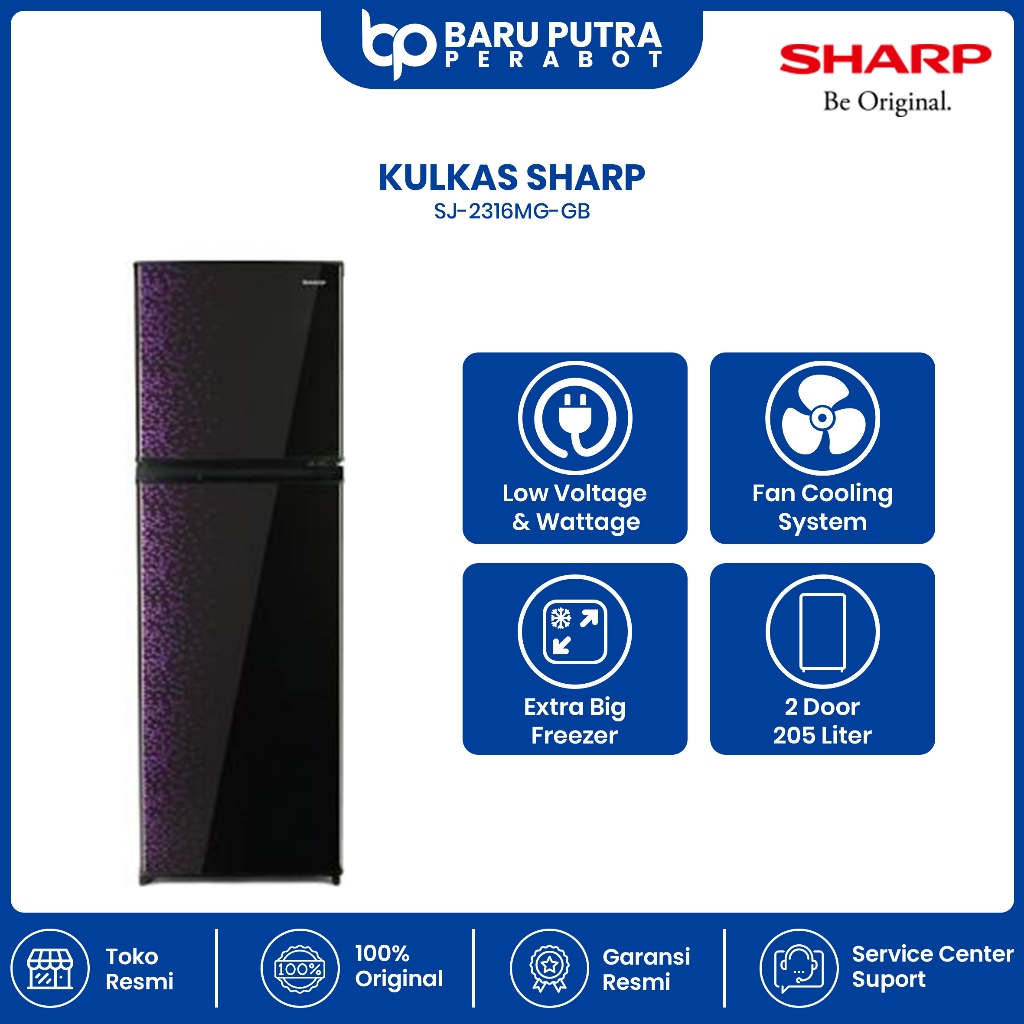 Jual kulkas Sharp 2 pintu SJ-316MG garansi resmi | Shopee Indonesia
