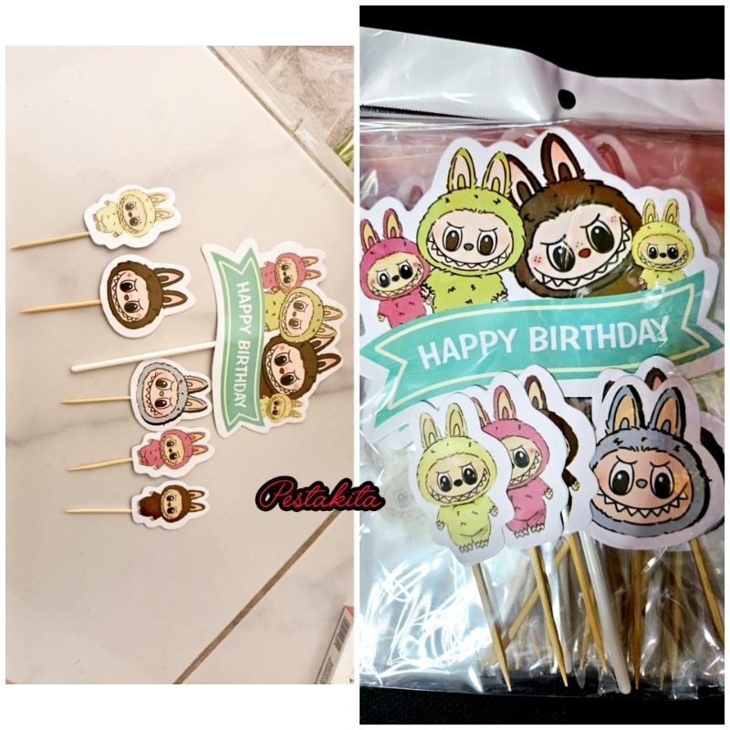 Jual TOPPER KARAKTER LABUBU / TOPPER KUE ULTAH KARAKTER LABUBU / TOPPER ...
