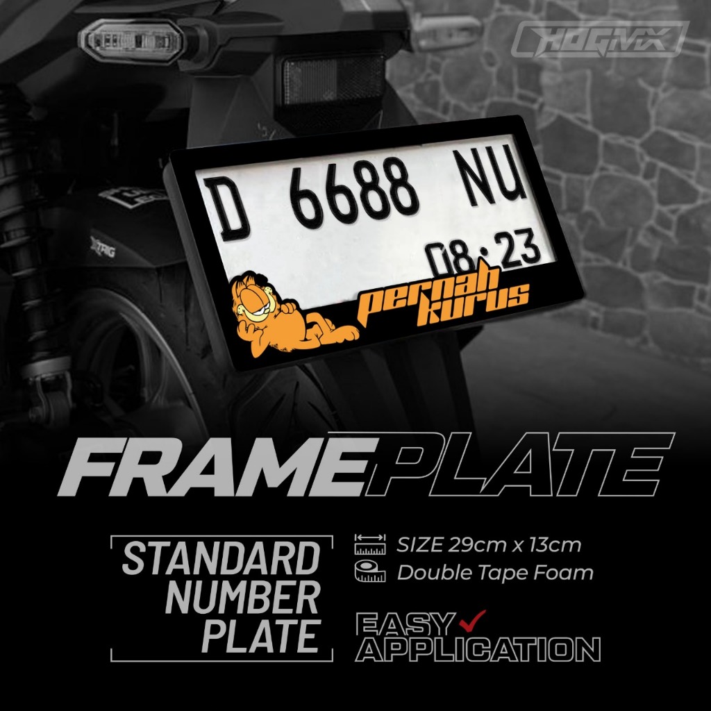 Jual Frame Plat Nomor PERNAH KURUS Akrilik Untuk Semua Motor Ukuran ...