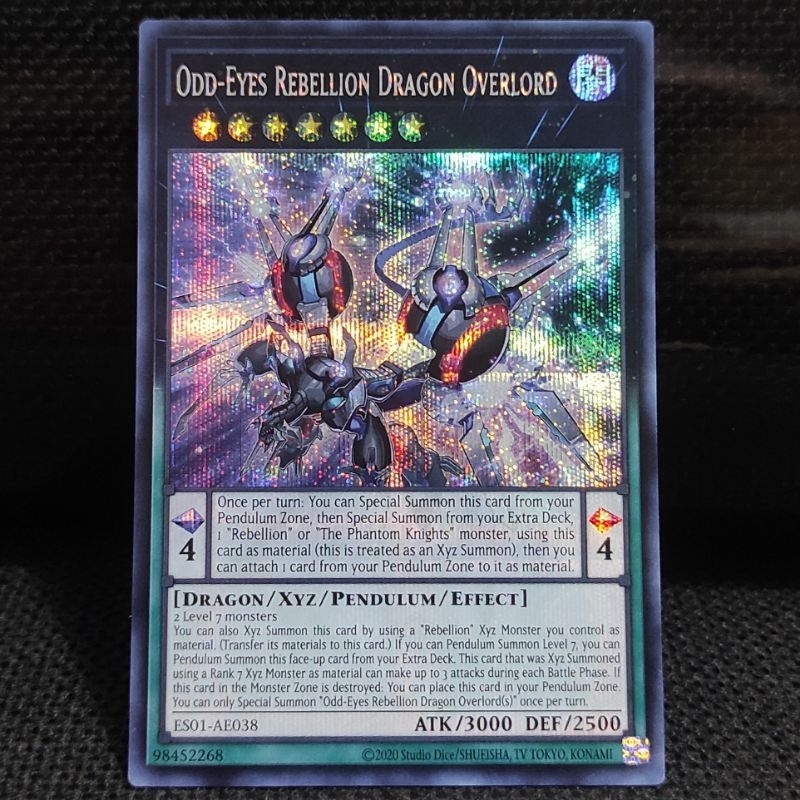 Jual Kartu Yugioh OCG AE Odd-Eyes Rebellion Dragon Overlord Super / Secret Rare SR / SE ORI ES01 ...