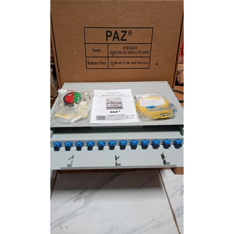 Jual otb merk paz 12 core lengkap pigtail dan adapter type sc upc ...