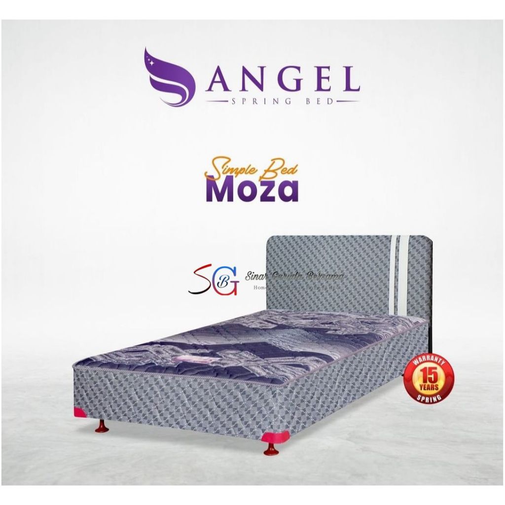 Jual SINGLE BED MERK ANGEL TIPE MOZA / KASUR SPRING BED SINGLE BED ...