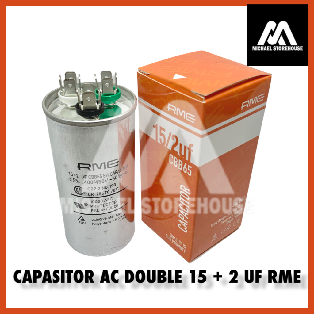 Jual CAPASITOR AC DOUBLE 15 + 2 UF RME | Shopee Indonesia