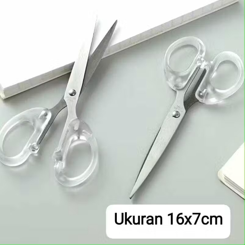 Jual Gunting Besar Transparan Multifungsi Ukuran 16cm Gunting Bening ...
