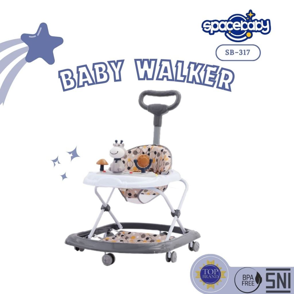 Jual Spacebaby Baby Walker Deer Stir Alat Bantu Jalan Anak SB 317 ...