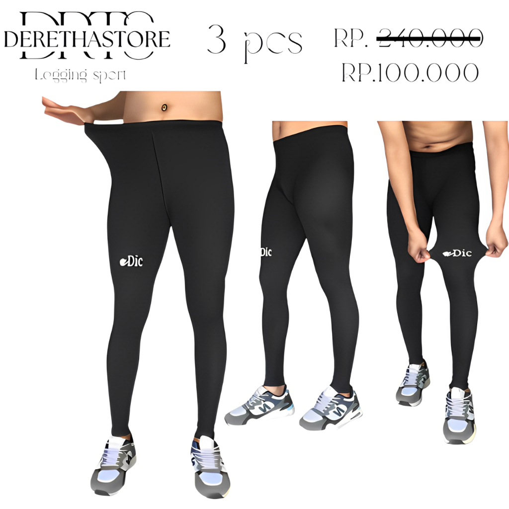 Jual Paket 3 pcs Celana Legging Leging Lejing Panjang Pria Wanita Tebal ...
