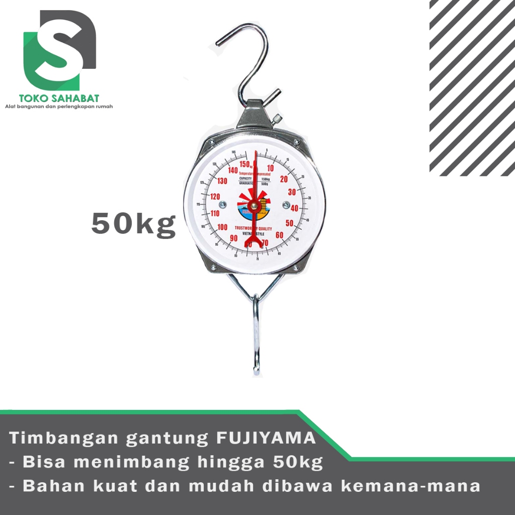 Jual Timbangan gantung besi 50kg FUJIYAMA | Shopee Indonesia