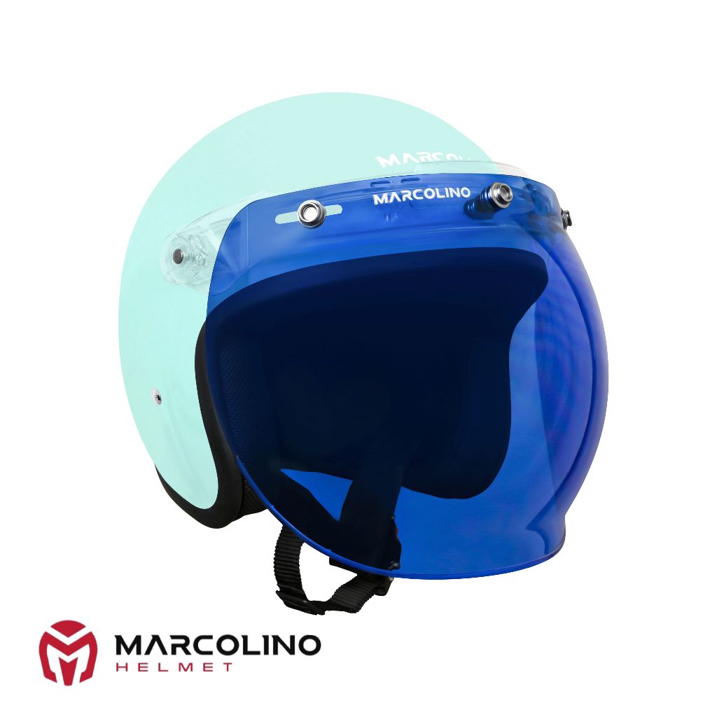 Jual [ Tosca Pastel With Visor ] Helm Bogo Retro Marcolino Pastel ...