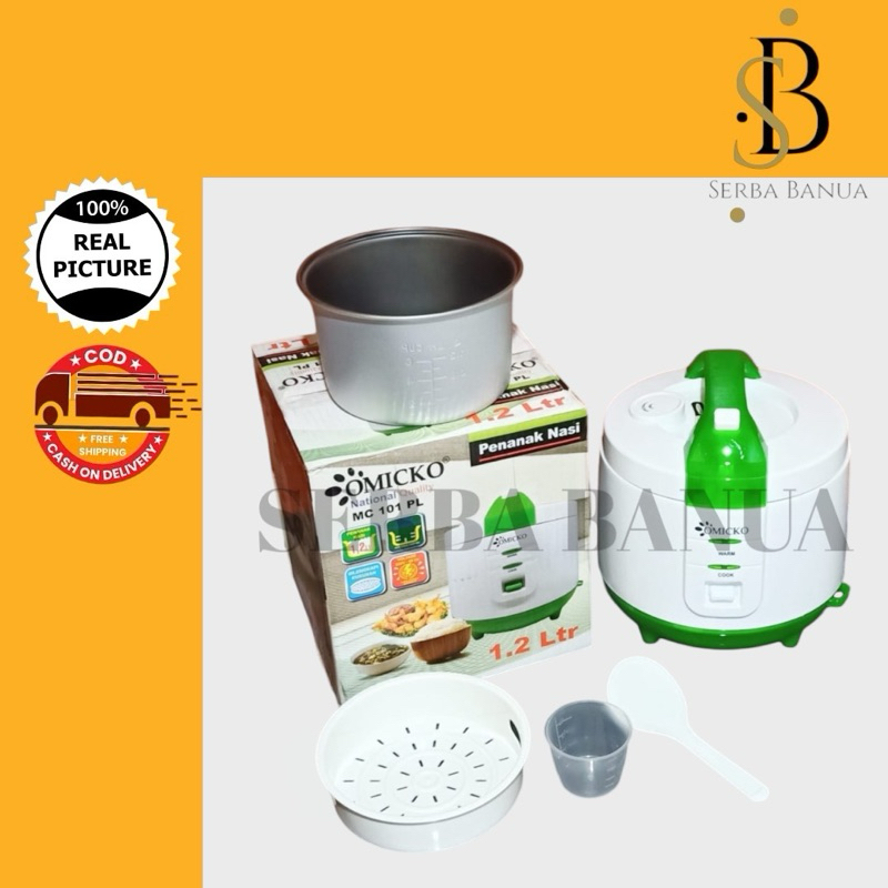 Jual (COD) OMICKO RICE COOKER 1.2 L / Penanak Nasi / Magic com MC-101 PL (1,2L) | Shopee Indonesia