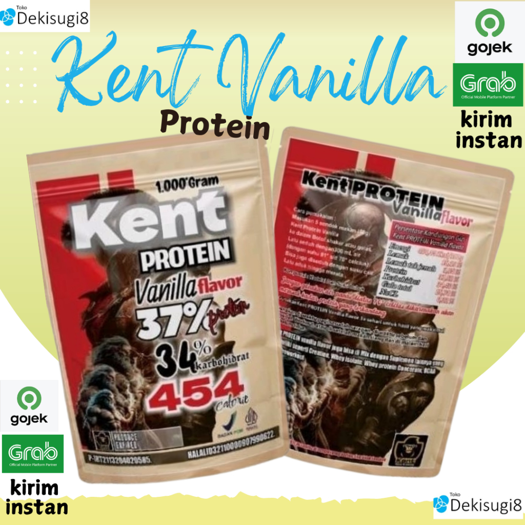 Jual Kent Vanilla Milk (Susu Rasa Vanilla mix Kent Protein) 1000gram ...