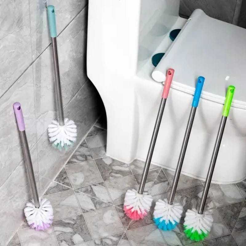 Jual Sikat Toilet Bulat 2 Warna Gagang Stainless/ Sikat WC Kloset Dua ...