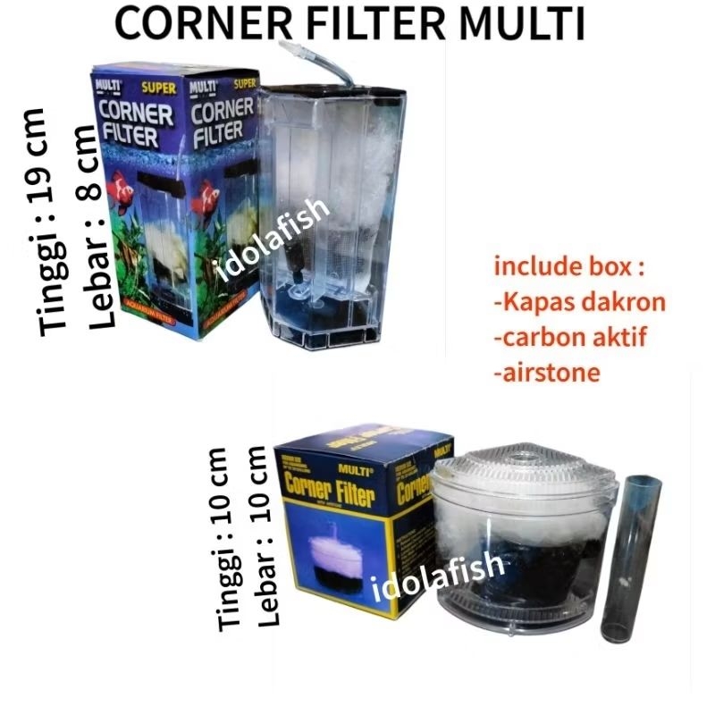 Jual corner filter multi sudut penyaring kotoran halus pada ikan hias ...