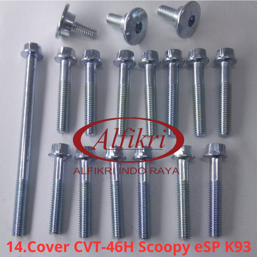 Jual Baut CVT Scoopy eSP K93 / Baud Cover CVT Honda Scoopy eSP K93 1Set ...