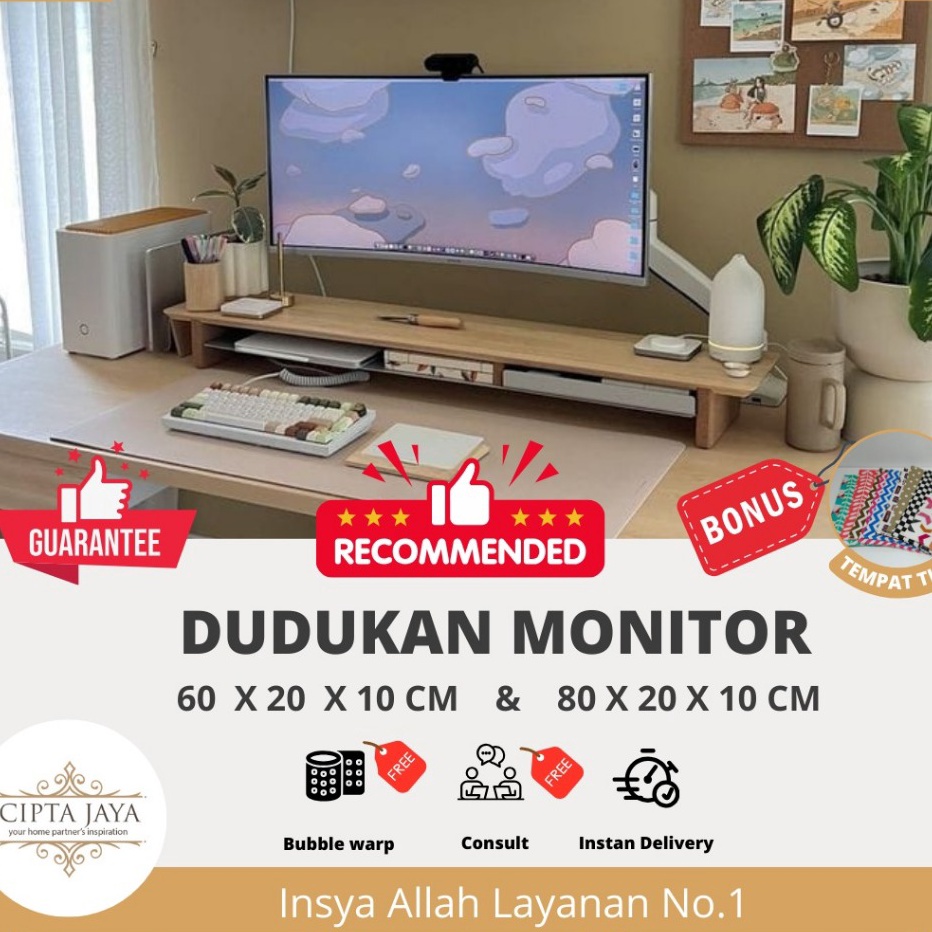 Jual Cipta Jaya Meja Komputer Monitor stand tatakan standing rak laptop ...