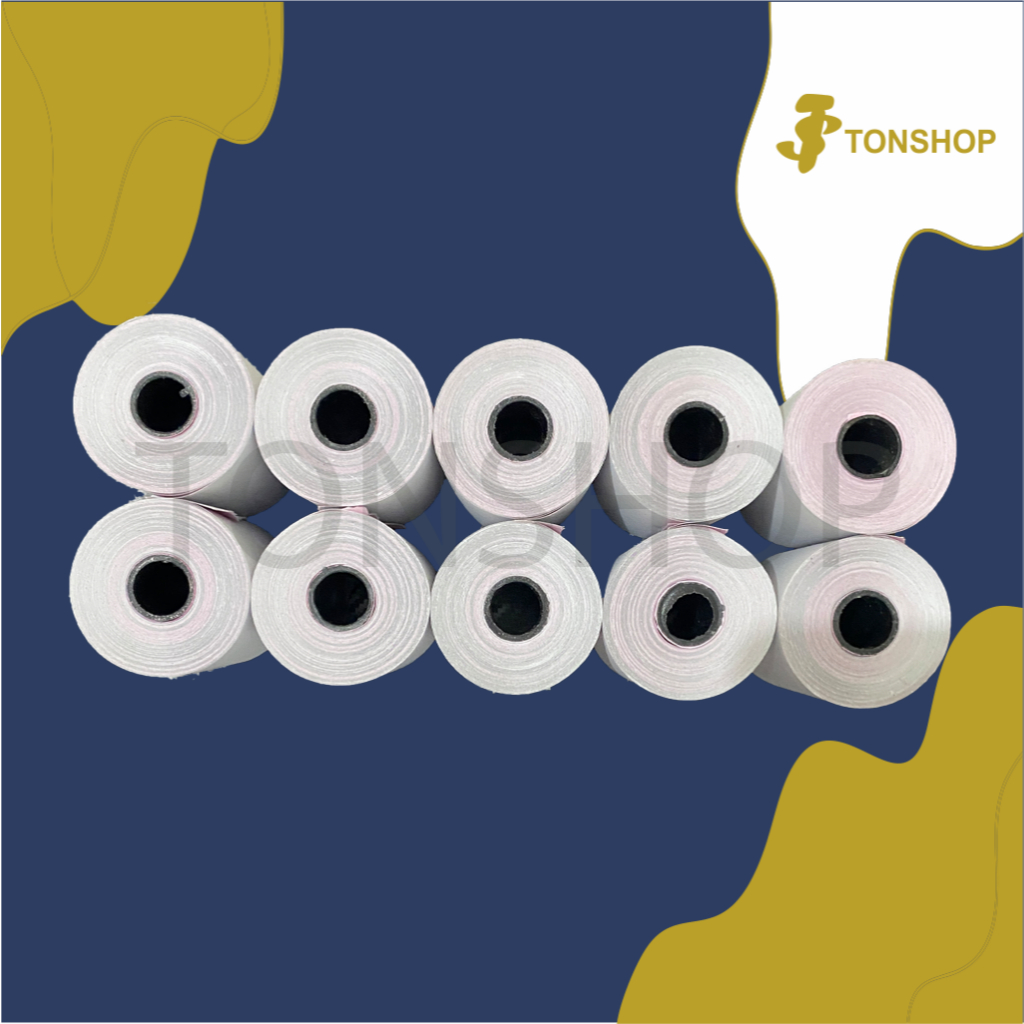 Jual 1 SLOP - Kertas Kasir Struk Paper Roll HVS NCR 2PLY 75x65mm POS ...