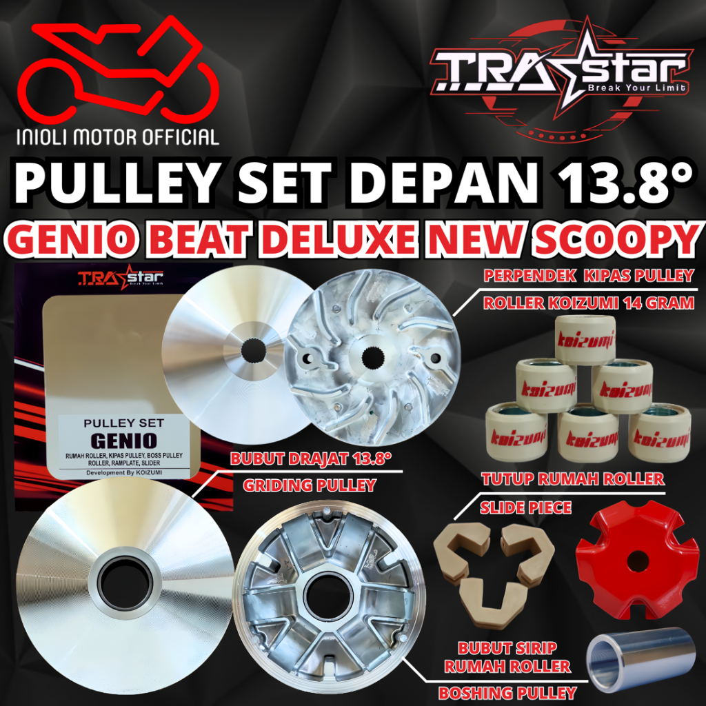 Jual PULLEY SET PULLY RUMAH ROLLER RACING GENIO BEAT DELUXE NEW SCOOPY ...