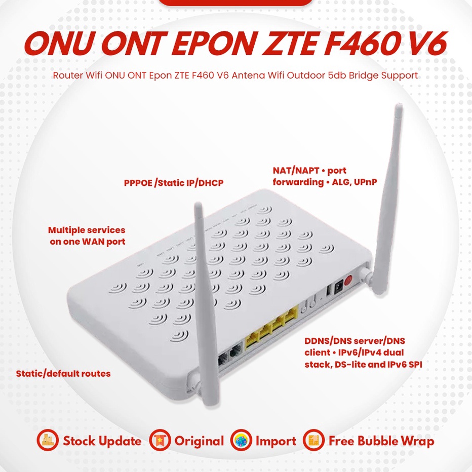 Jual Modem Epon ZTE F46 V6 Antena Wifi Outdoor 5db Bridge Support ...