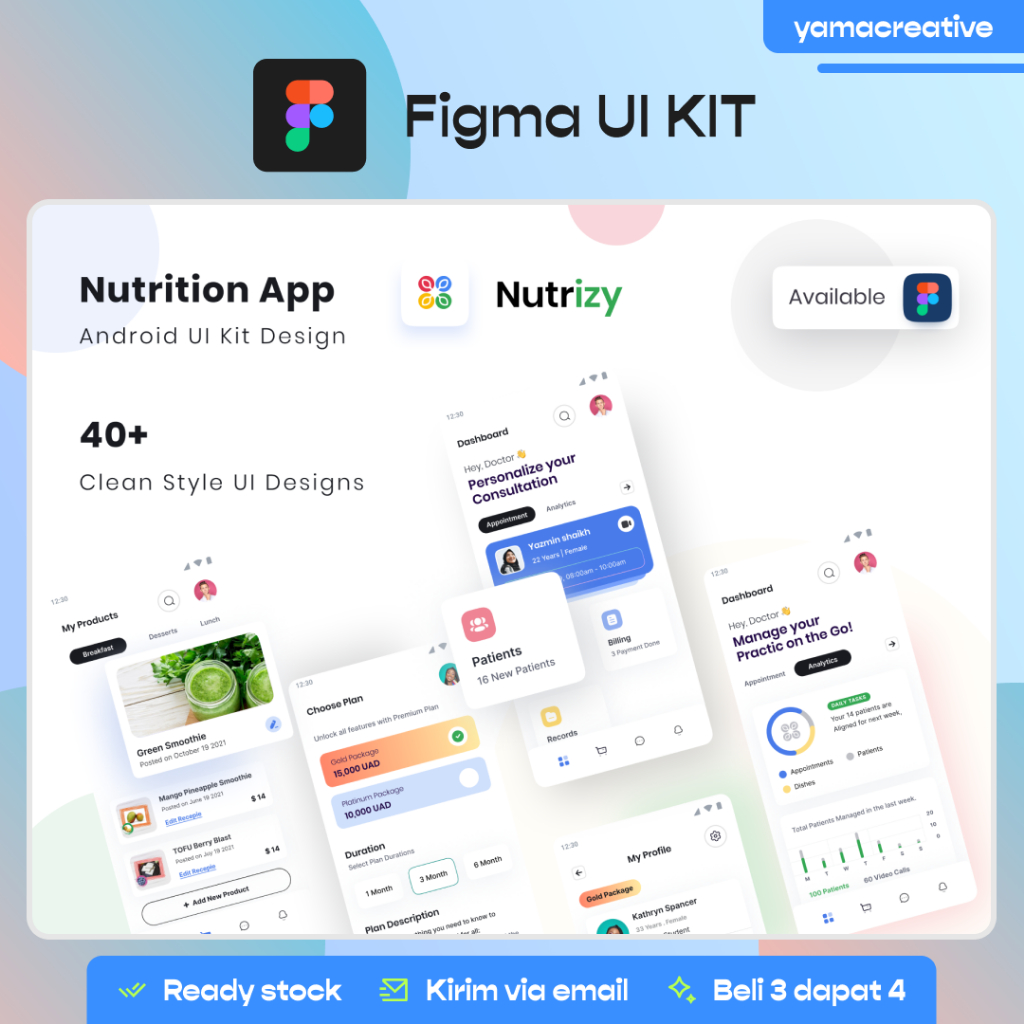 Jual Health Consultation App 40+ Screen - Premium Figma UI Kit | Shopee ...