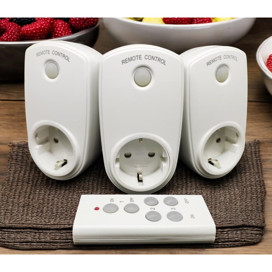 Jual Wireless Remote Control Socket ( 3 sockets ) | Shopee Indonesia