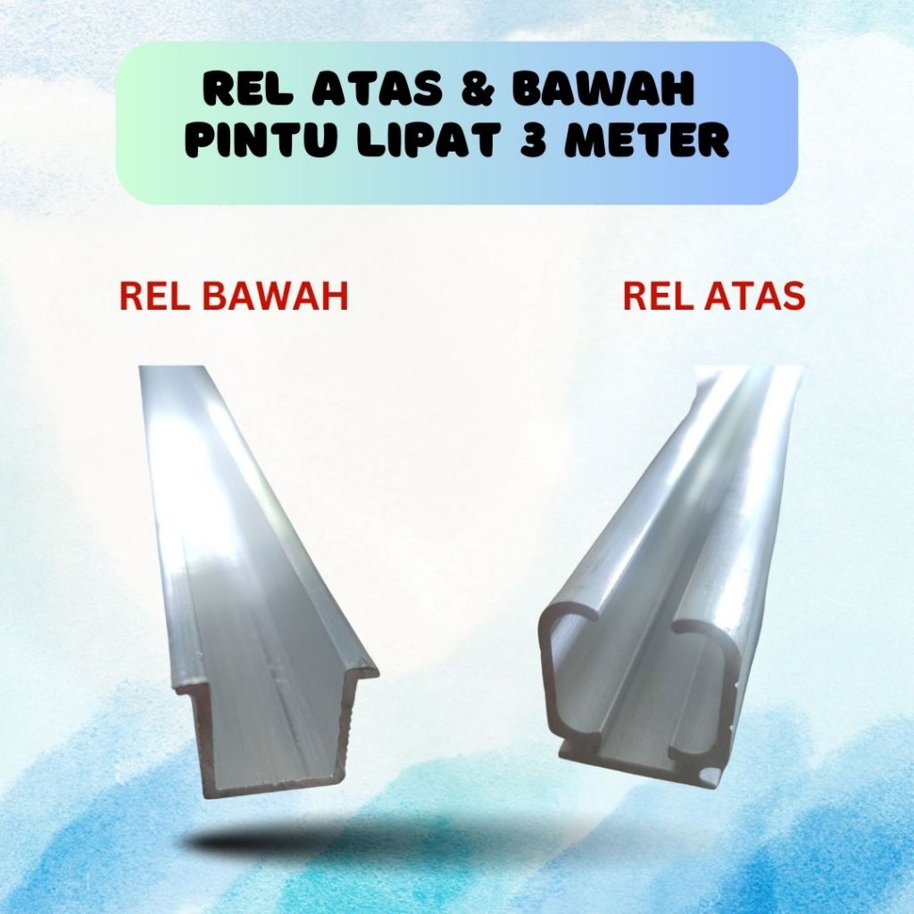 Jual Track Aluminium Rel Atas dan Bawah Pintu Lipat Rail Folding Door 3 Meter 2 meter | Shopee ...