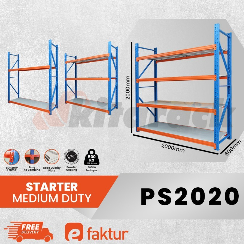 Jual Rak Gudang Multifungsi KITARACK Starter PS2020 2 Meter Medium Duty ...