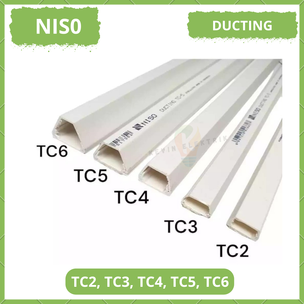 Jual KABEL DUCT NISO TC-2, TC-3, TC-4, TC-5, TC-6 PELINDUNG / PENUTUP KABEL PROTECTOR CABLE ...