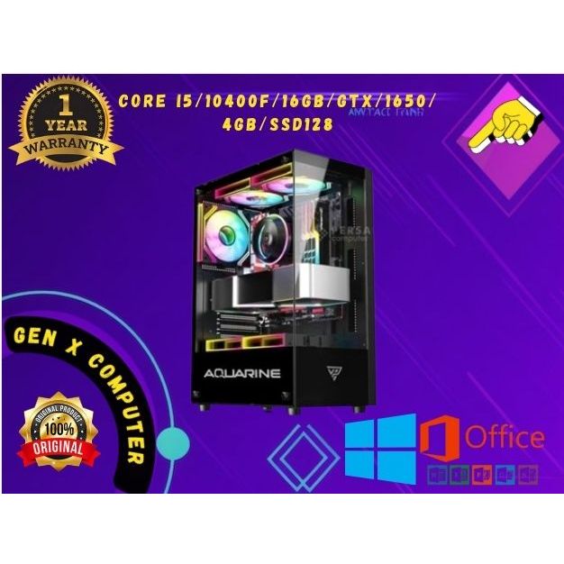 Jual PC RAKITAN GAMING CORE i5 10400F i 16GB I GTX 1650 4GB I SSD I Cocok Buat Render, Game dan ...