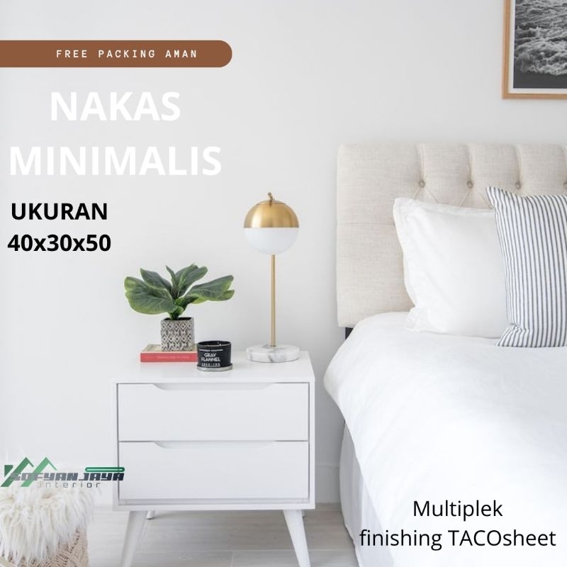 Jual NK 20 nakas minimalis meja kamar samping tempat tidur 2 Laci ...