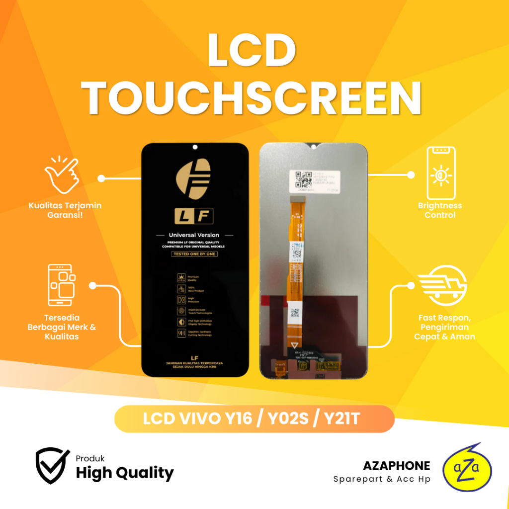 Jual Lcd Vivo Y16 / Y02S / Y21T / Y21 2020 / Y30 5G Black Fullset ...