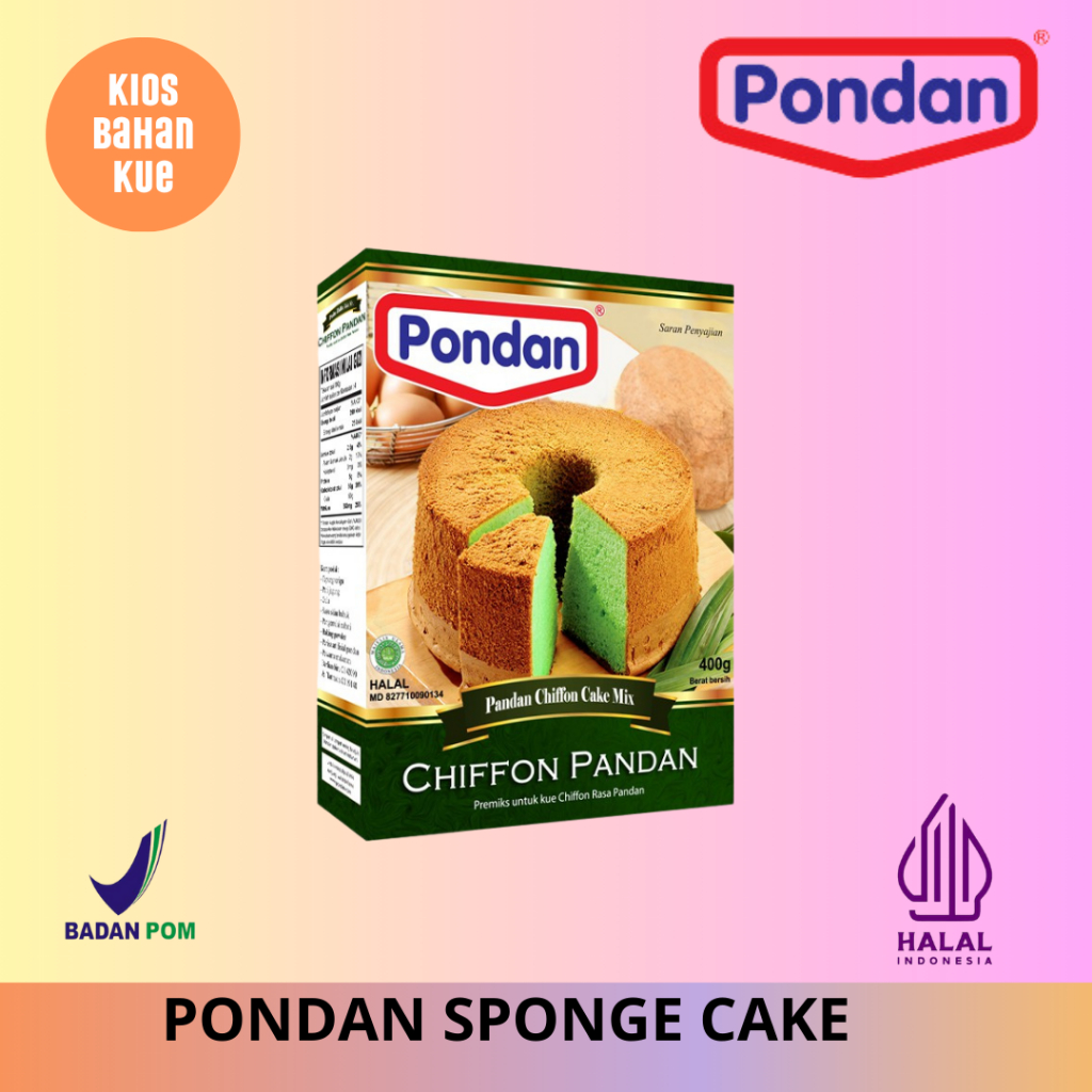 Jual PONDAN CHIFFON PANDAN 400 GR-PREMIKS CHIFFON RASA PANDAN-TEPUNG ...
