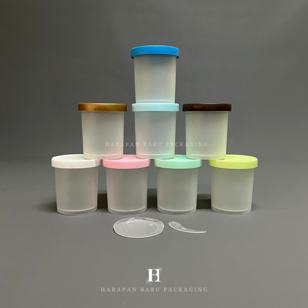 Jual HB Pot Jar Kosmetik Cream Skincare Transparant 200ml + Lid ...