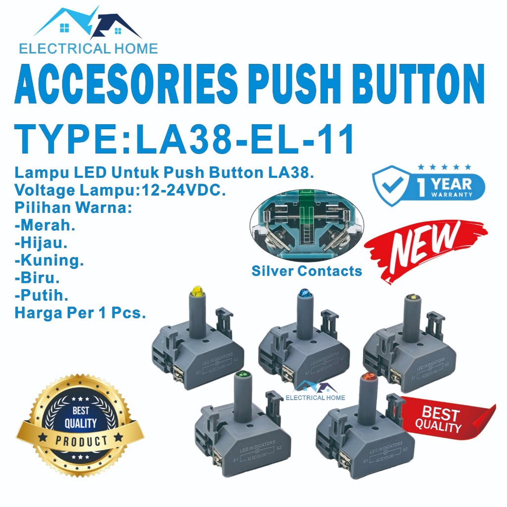 Jual Lampu Led 12-24VDC Untuk Push Button TYPE LA38 | Shopee Indonesia